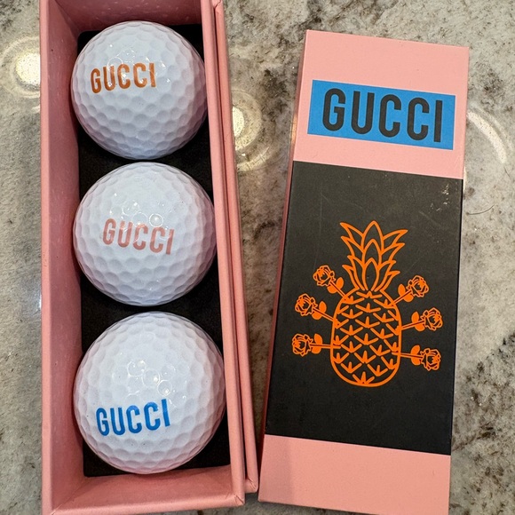 Gucci | Accessories | Gucci White Golf Balls In Pink Box | Poshmark
